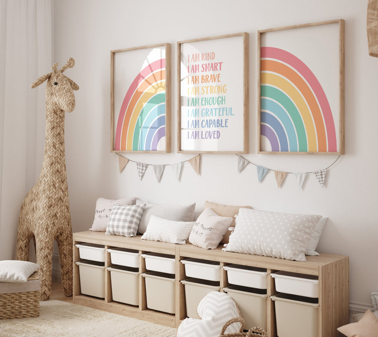 Affirmation for Kids Wall Art Set – Joyful Bird Store
