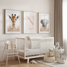 Boho Safari Wall Art Set - Personalized – Joyful Bird Store