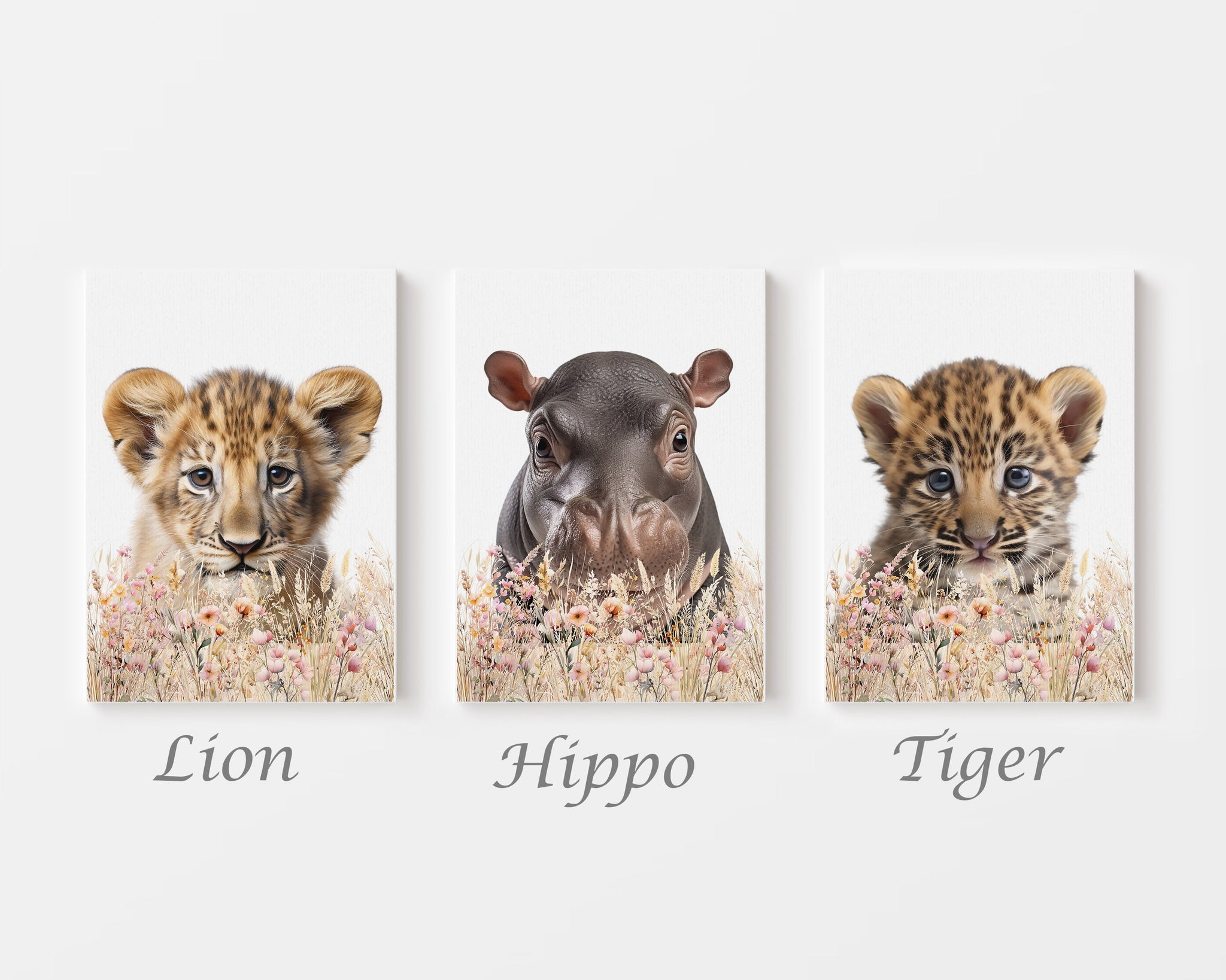 Boho Safari Wall Art Set - Personalized – Joyful Bird Store